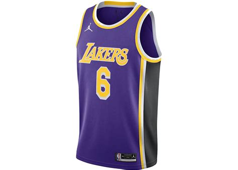 Nike La Lakers Lebron James Jersey Purple Mens Ss23 Us