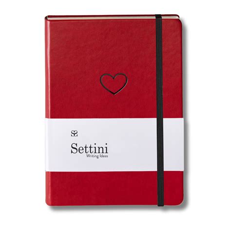 Settini® Hardcover Journal Red Heart Settini