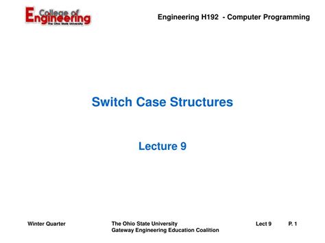 PPT Switch Case Structures PowerPoint Presentation Free Download ID