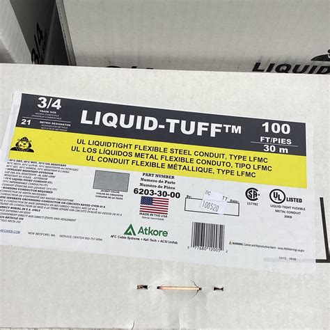 1 Box Of Liquid Tuff Conduit 34 100ft 6203 30 00 Graytype Lfmc Ebay