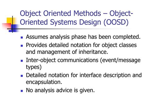 Ppt Object Oriented Systems Development Survey Of Structured Methods