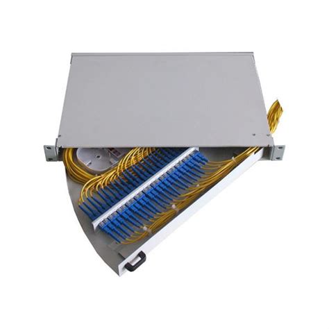 China 19 Rotary Type Rack Mounted Fiber Termination Box 24 Ports Ftth Terminal Box China
