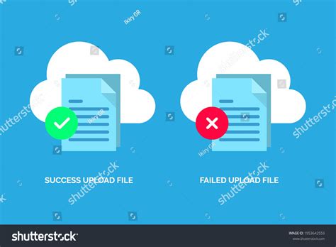 Success Failed Upload File Concept Illustration 库存矢量图（免版税）1953642559