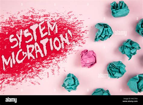 Writing Note Showing System Migration Motivational Call Business Photo Showcasing Moving