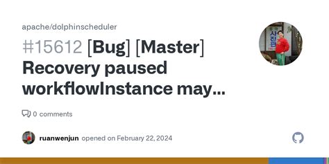 [bug] [master] recovery paused workflowinstance may generate failover taskinstance · issue