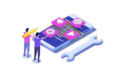 Premium Vector Coding Software Development Programming Isometric