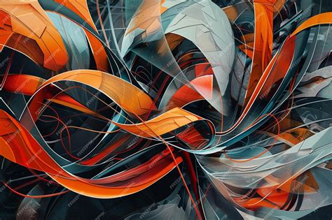 Premium Photo Abstract Algorithmic Art With Interlocking Shapes