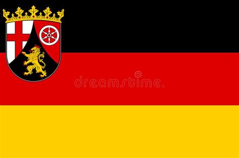 Flag Of Rhineland Palatinate Germany Stock Illustration