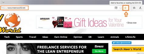 How To Bookmark Pages On Microsoft Edge In Windows Add To Favourites Meer S World