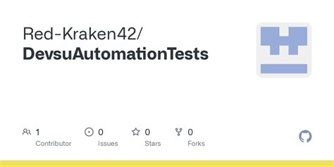 GitHub Red Kraken DevsuAutomationTests