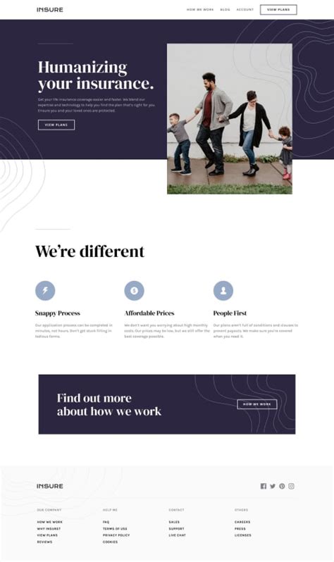Frontend Mentor Insure Landing Page Tailwindcss Coding Challenge