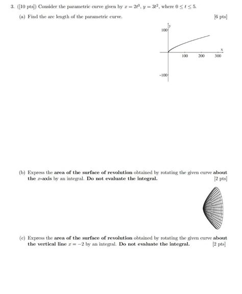 solved 3 [10 pts consider the parametric curve given by r