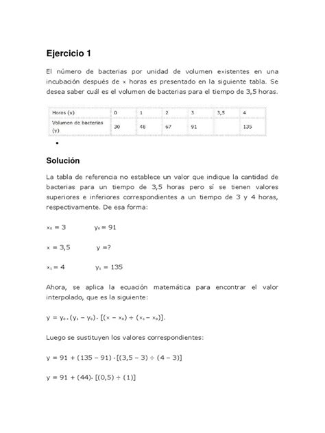 Ejemplo De Interpolación Pdf