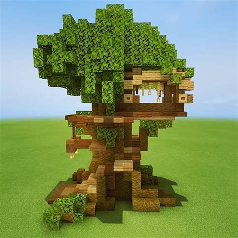 3 Simple Treehouse Bases In Minecraft Minecraft Treehouse Build