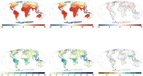 shows maps with the spatial differences between interpolated and