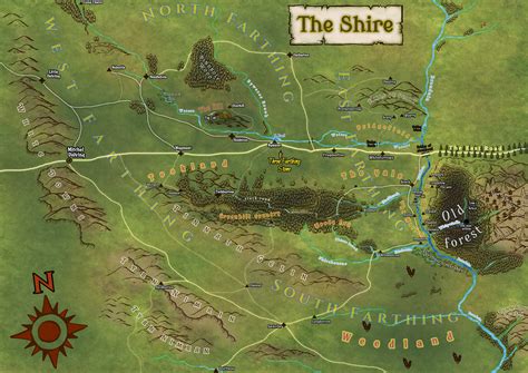 Middle Earth Map Shire Map Of Middle Earth Fangorn Gondor