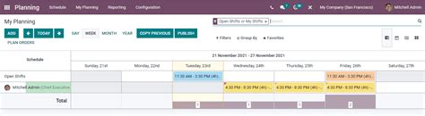 My Planning In Odoo 15 Planning Odoo V15 Enterprise Book