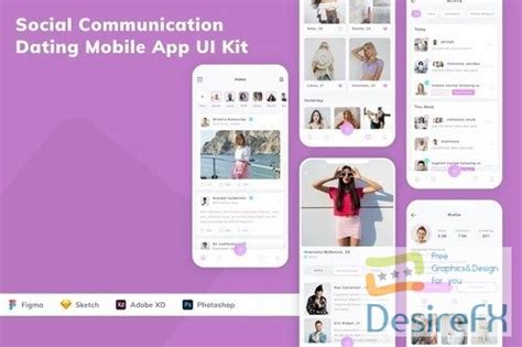 Download Social Communication And Dating Mobile App Ui Kit Desirefxcom