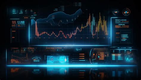 Premium Ai Image Futuristic Finance Digital Market Graph User Interface With Diagram