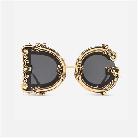 Dolce Gabbana Dandg Women Dg Baroque Sunglasses Gold