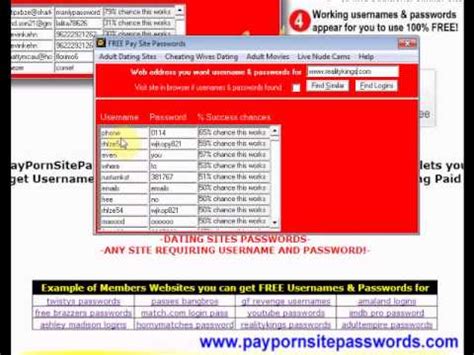 Adult Passwords YouTube