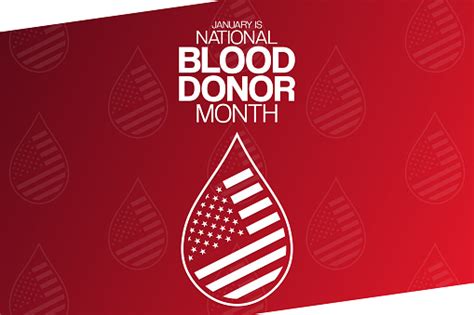 1월은 전국 헌혈자의 달입니다 벡터 그림입니다 휴일 포스터 1월에 대한 스톡 벡터 아트 및 기타 이미지 1월 개념 건강관리와 의술 Istock