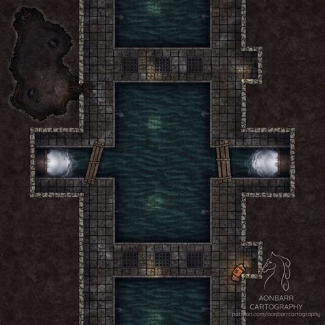 Sewer Monster Den 20x20 Free Battle Map With Vampires Lair Option