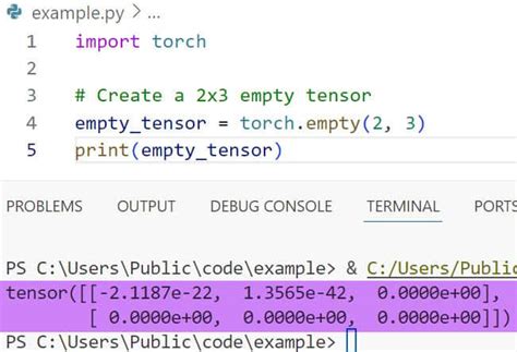 How To Create Pytorch Empty Tensor
