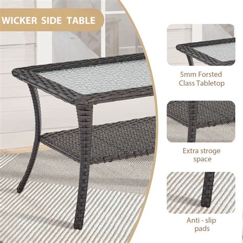 Hummuh Carolina Rectangular 40 L X 20 W Outdoor Coffee Table