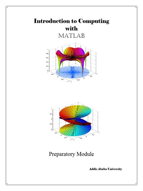 Computing With Matlab Pdf Matrix Mathematics Matlab