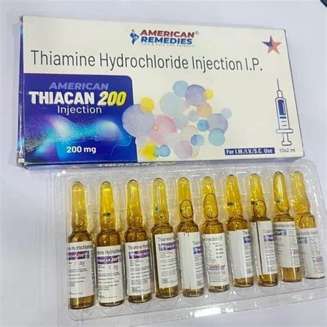 Thiamine 100 Mg Injection Thiacan Packaging Size 2 Ml Vial At ₹ 50
