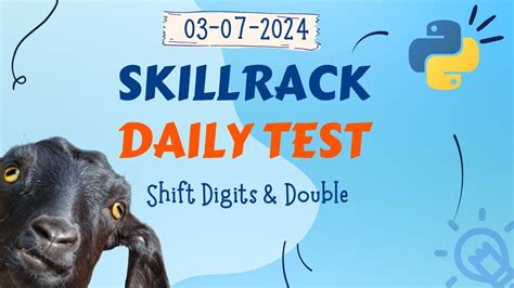 Skillrack Daily Test Solution 03 07 2024 Python Youtube