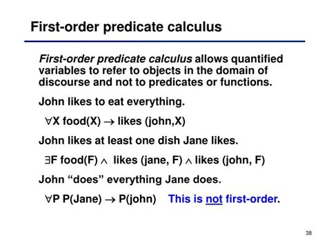 PPT The Predicate Calculus PowerPoint Presentation ID 196810