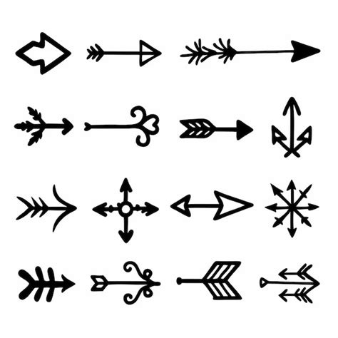 Cartoon Arrow Collection Premium Ai Generated Vector