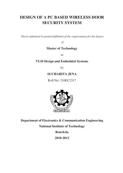 PDF Design Of A Pc Based Wireless Door Security System DOKUMEN TIPS