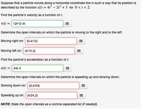 solved suppose that a particle moves along a horizontal