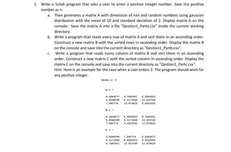 Solved 1 Write A Scilab Program That Asks A User To Enter A