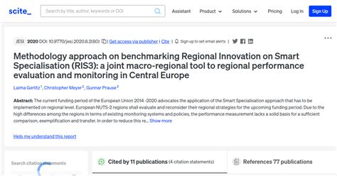 Methodology Approach On Benchmarking Regional Innovation On Smart Specialisation Ris3 A Joint