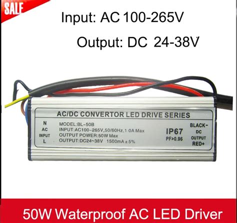 Pcs High Power W Waterproof Input AC V Output DC V MA LED Drivers Power