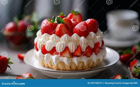 The Perfect Mini Strawberry Shortcake With Big Luscious Strawberries On