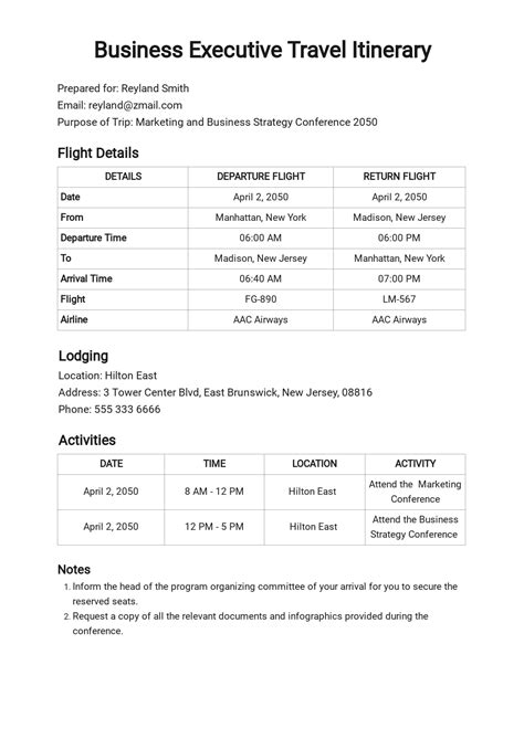 FREE Itinerary Templates In Microsoft Excel XLS Template Net