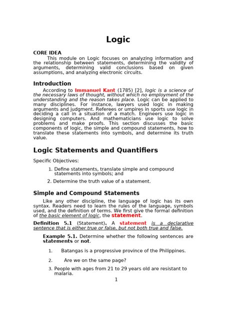 Understanding Simple And Compound Logic Pdf Logic Argument