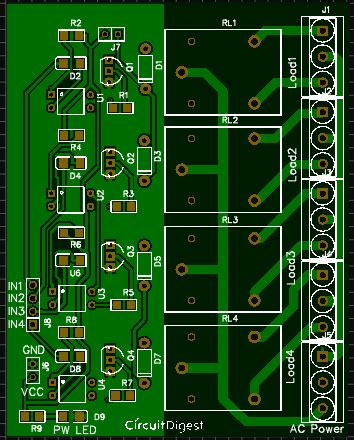 Channel Relay Driver Circuit And PCB Design