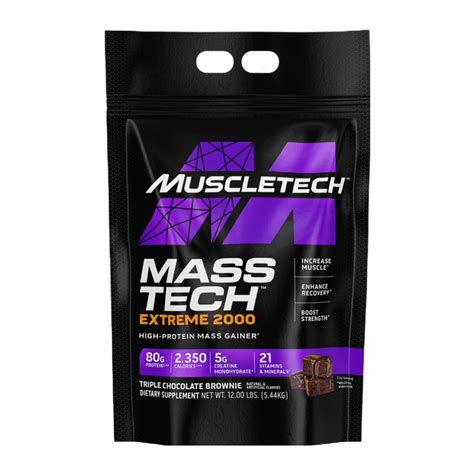 Mass Tech Extreme 2000 Triple Chocolate Brownie X Protein Eg