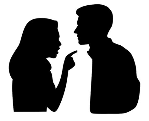 View Full Size Couple Arguing Silhouette Wife And Husband Silhouette