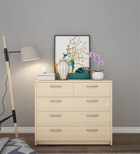 Buy Majesty Chest Of Drawers In Beige Finish At 38 Off By Woodbuzz Pepperfry