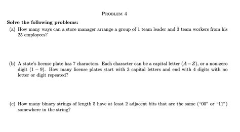 Solved Section Problem 4 Bf Solve The Following Chegg Com