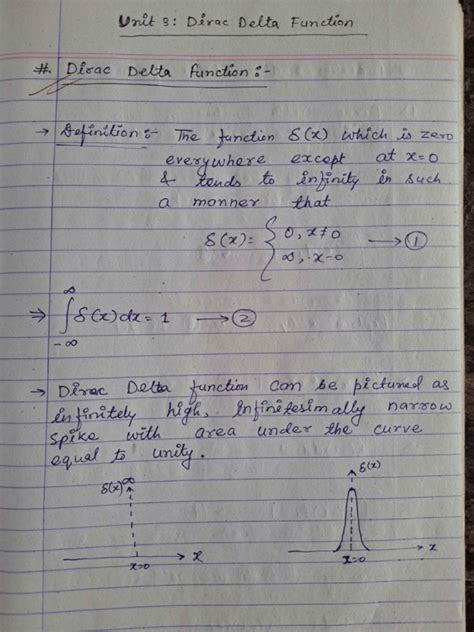 Unit 3 Dirac Delta Function Mathematical Physics Ll Pdf