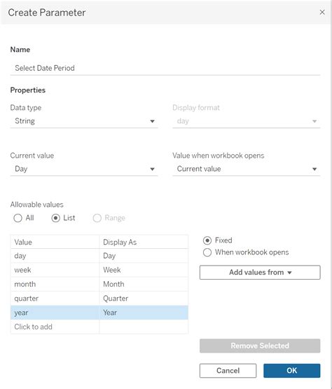 How To Build A Parameter Date Switch An Alternative To Native Drill Downs The Data School