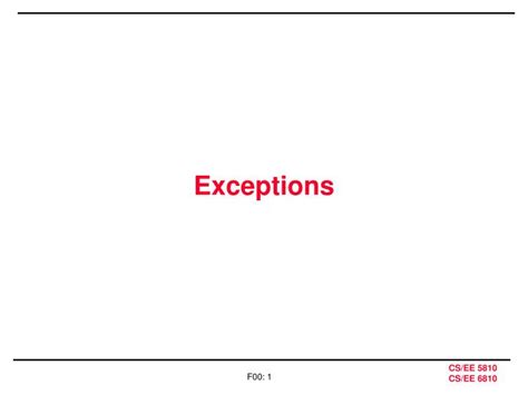 Ppt Exceptions Powerpoint Presentation Free Download Id3893342